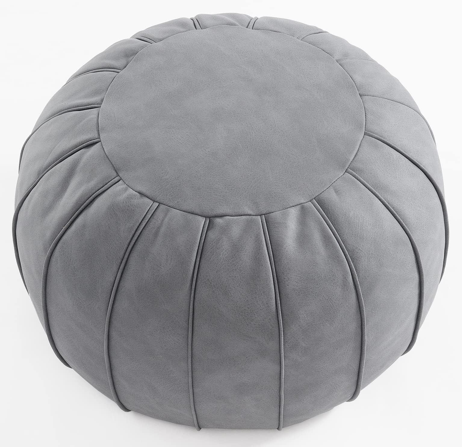 Amazon.com: weruisi Stuffed Pouf Ottoman, 21x10 Inches Chenille Ottoman ...