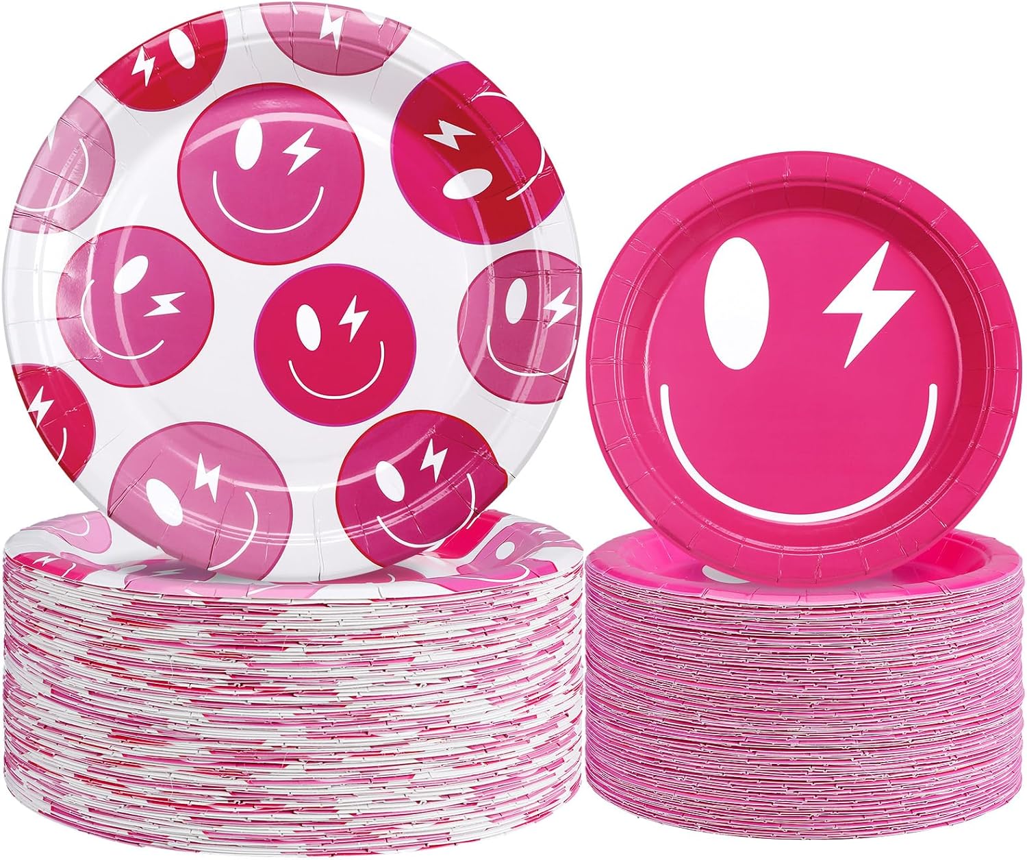 Amazon.com: Chinco 100 Pcs Preppy Smile Face Birthday Party Decorations ...