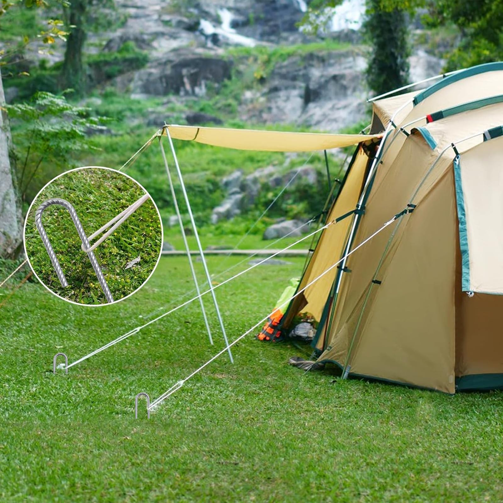 Snapklik.com : VVOKGO Rebar-Stakes-12-Inch Galvanized Ground Spikes,20 ...