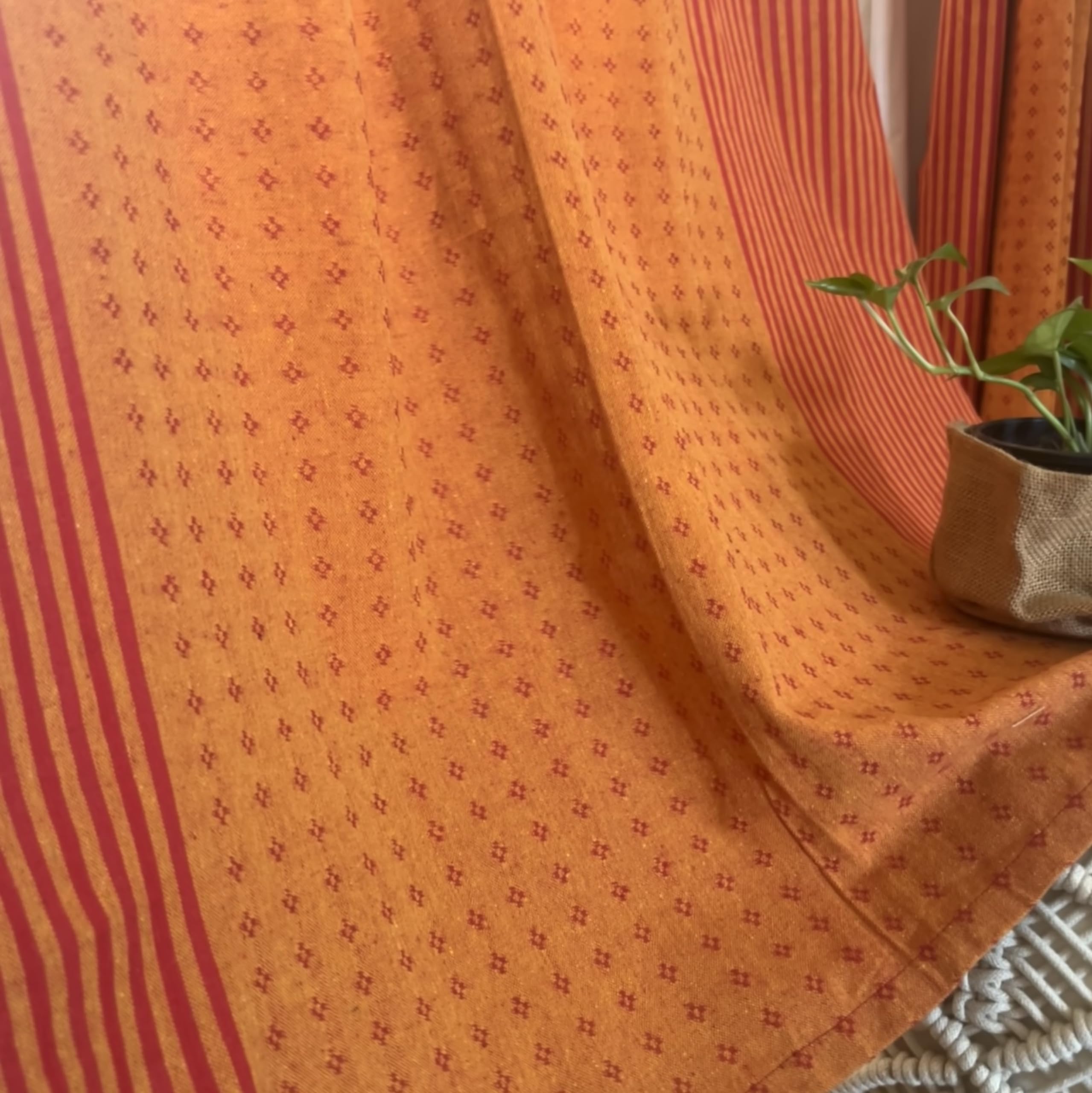 Buy RANGBHAR Handloom 100% Cotton Curtains For Door, 70-75% Room ...