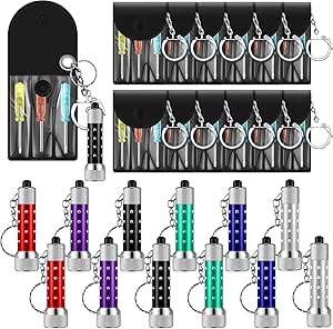 Amazon.com: Jutom Mini Screwdriver Keychain Set Flashlight Bulk LED ...