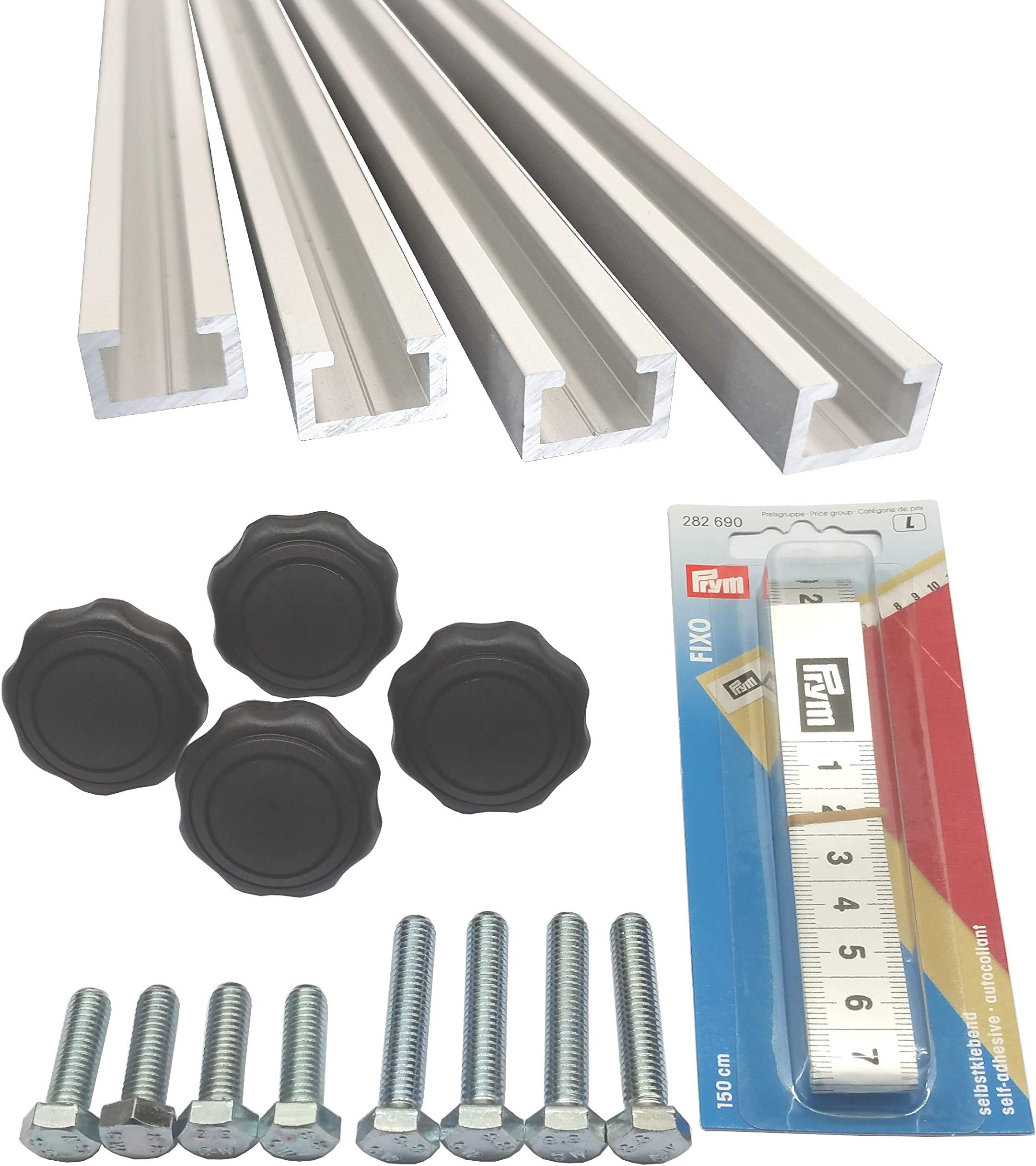 Alu C-Profil eloxiert EV1 11 x 17 x 4,5 x 2 mm für M8 Schraube oder ...