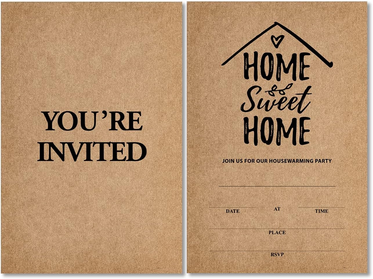 Amazon.com : Halodete Home Sweet Home Invitation Cards, Housewarming ...