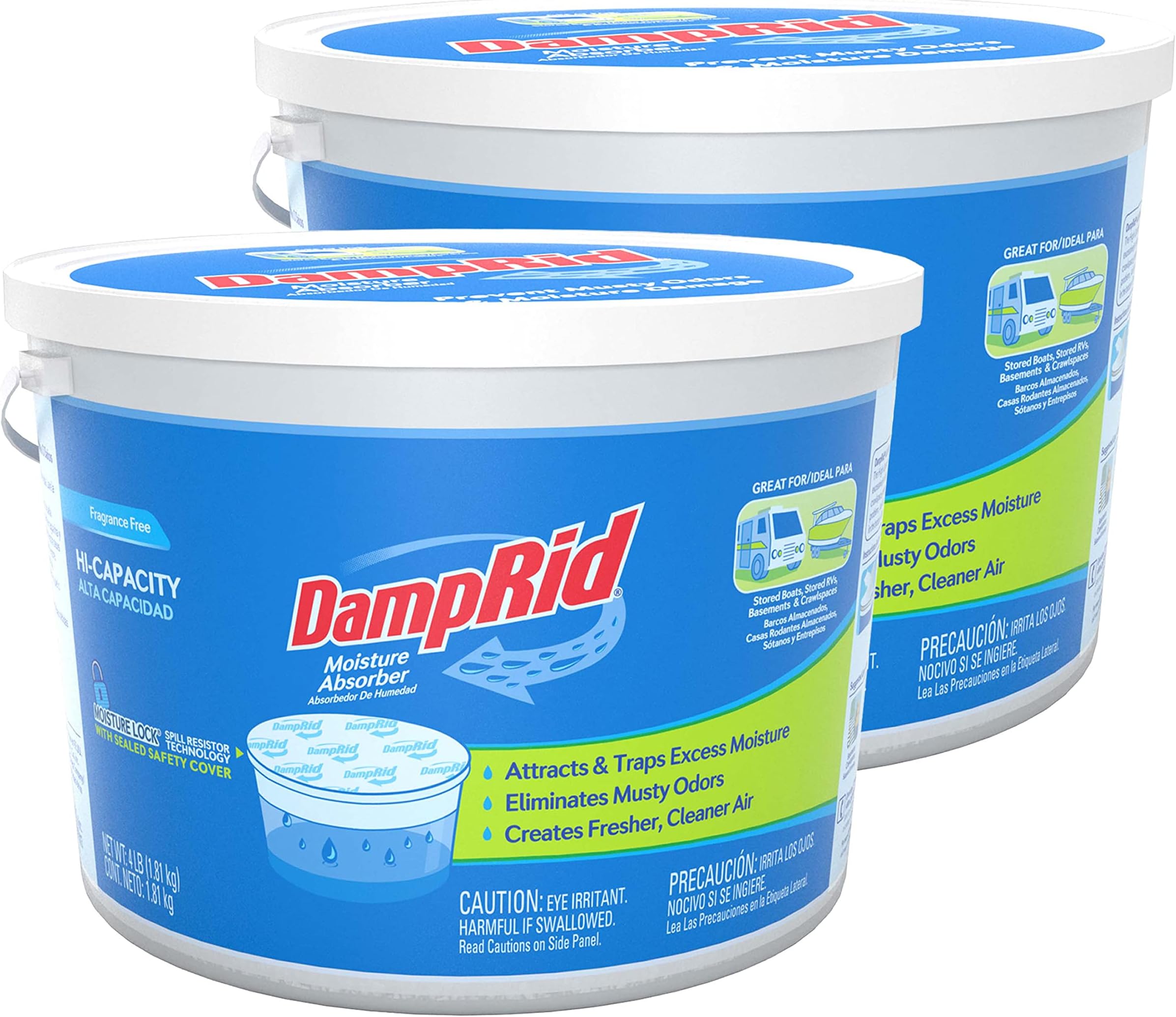 Amazon.com - DampRid Refillable Moisture Absorber, 10.5 oz. Cups, 4 ...