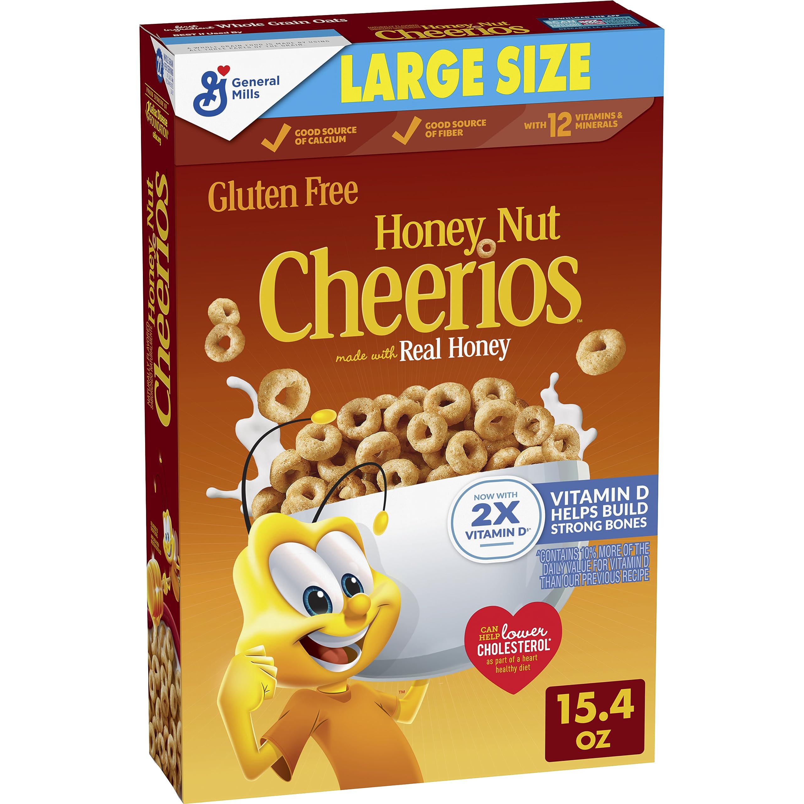 Amazon.com: Honey Nut Cheerios Heart Healthy Breakfast Cereal, Gluten ...