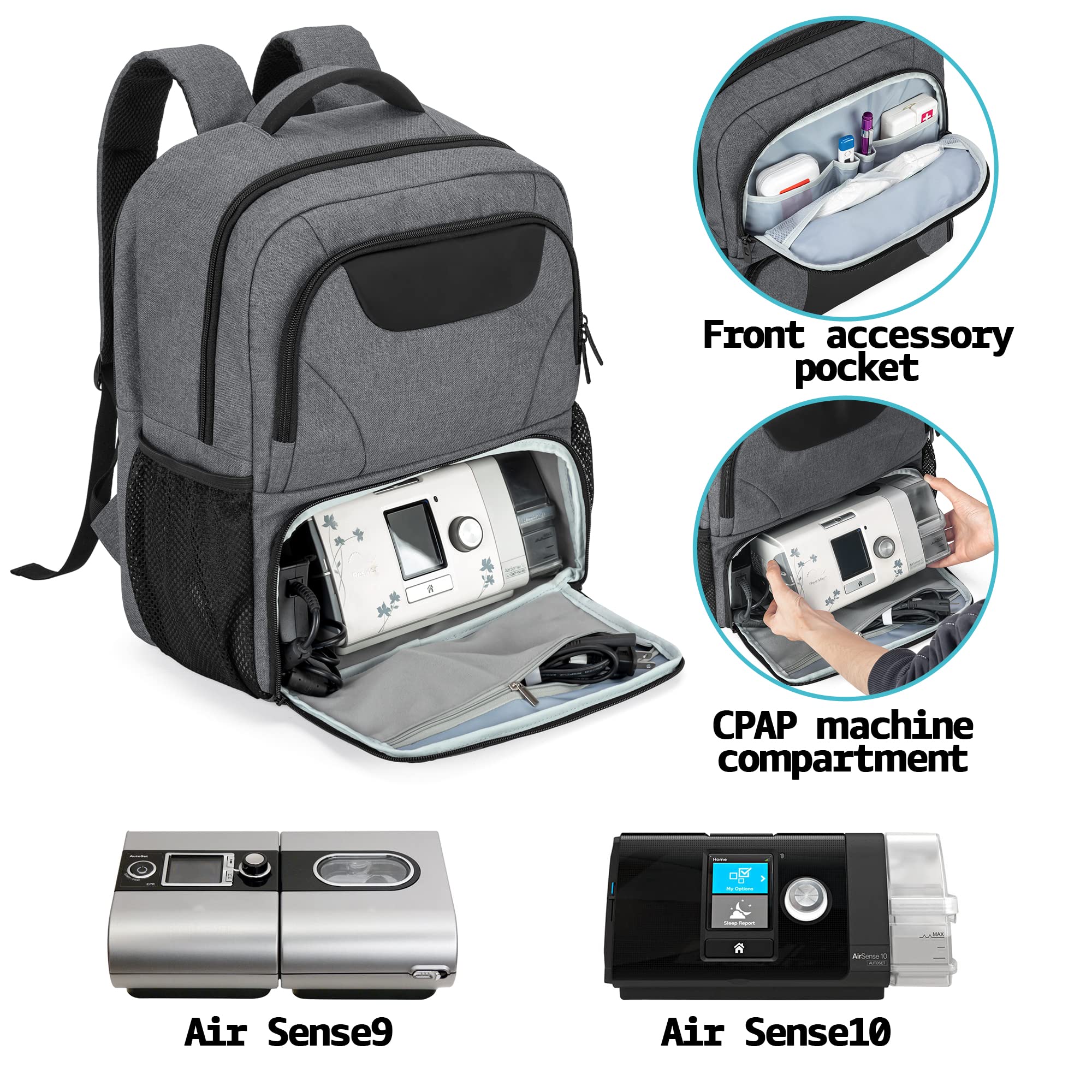 Snapklik.com : CURMIO CPAP Backpack, CPAP Travel Bag Compatible For ...