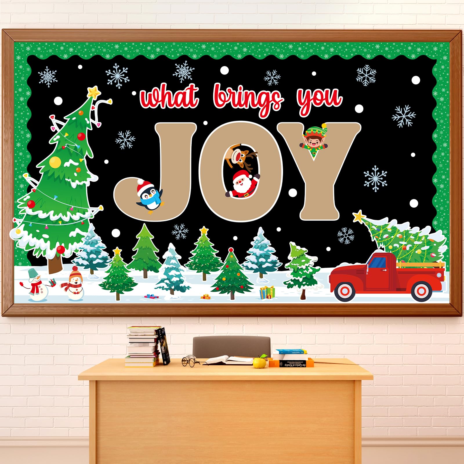 Snapklik.com : Christmas Winter Bulletin Board Set What Brings You Joy ...