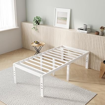 Amazon.com: Novilla Twin Bed Frame, 16 Inch Metal Platform Bed Frame ...