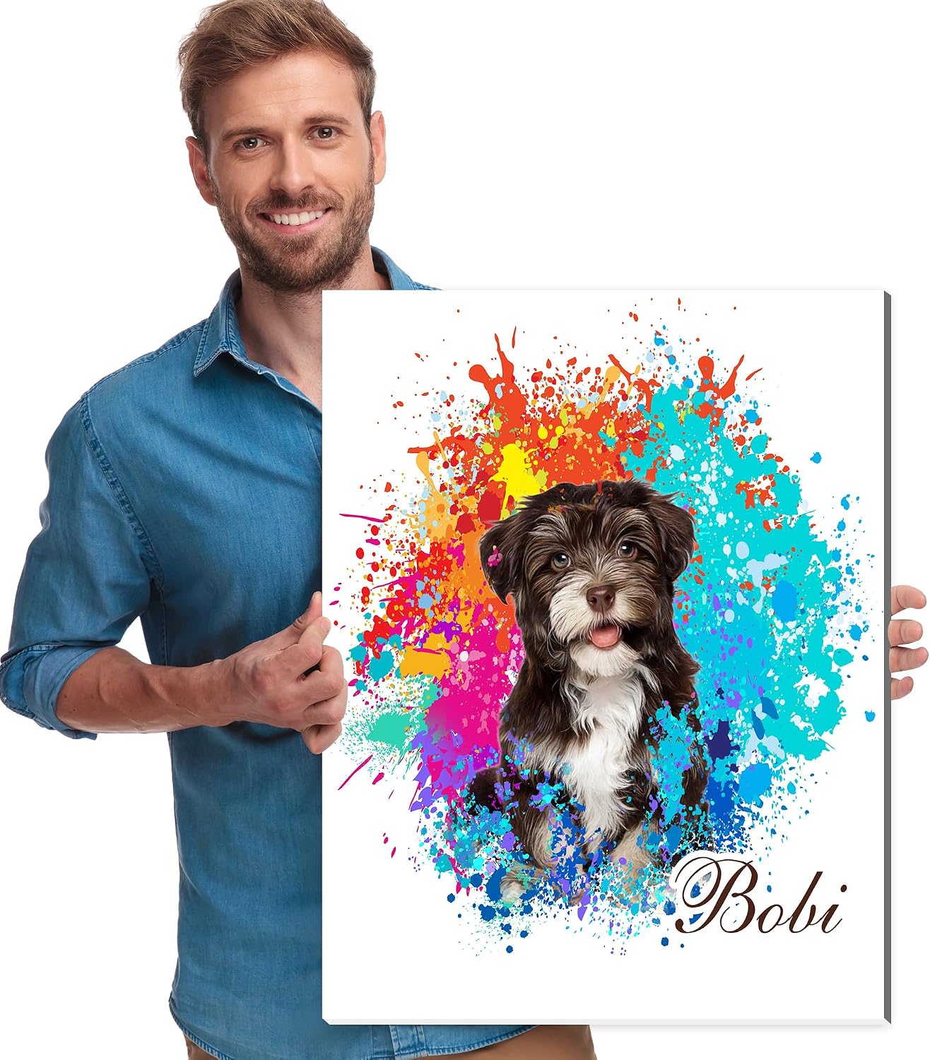 Amazon.com: Personalized Pet Portrait Pet Loss Memorial Print Art Gifts ...