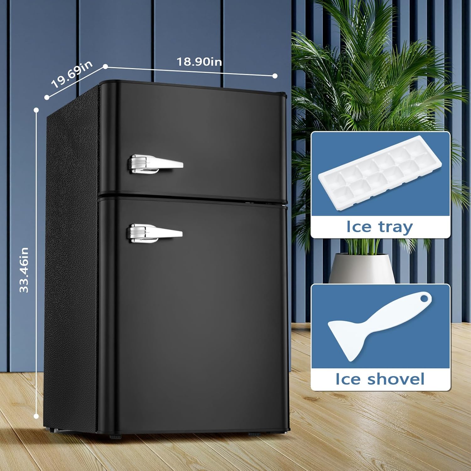 Mini Nevera Negra Con Congelador