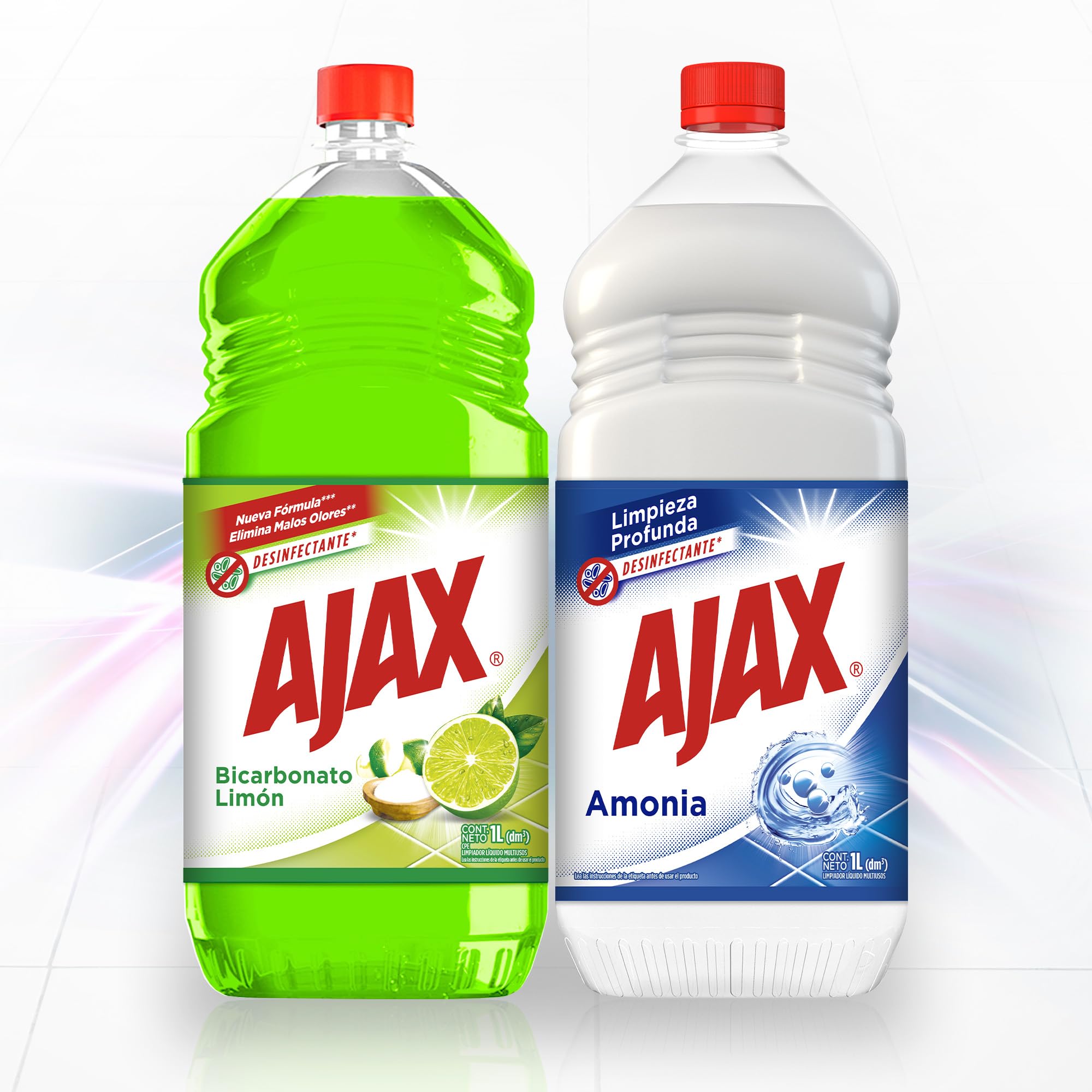 Ajax Limpiador Liquido, Amonia Multiusos, 1 L + Limpiador Líquido ...