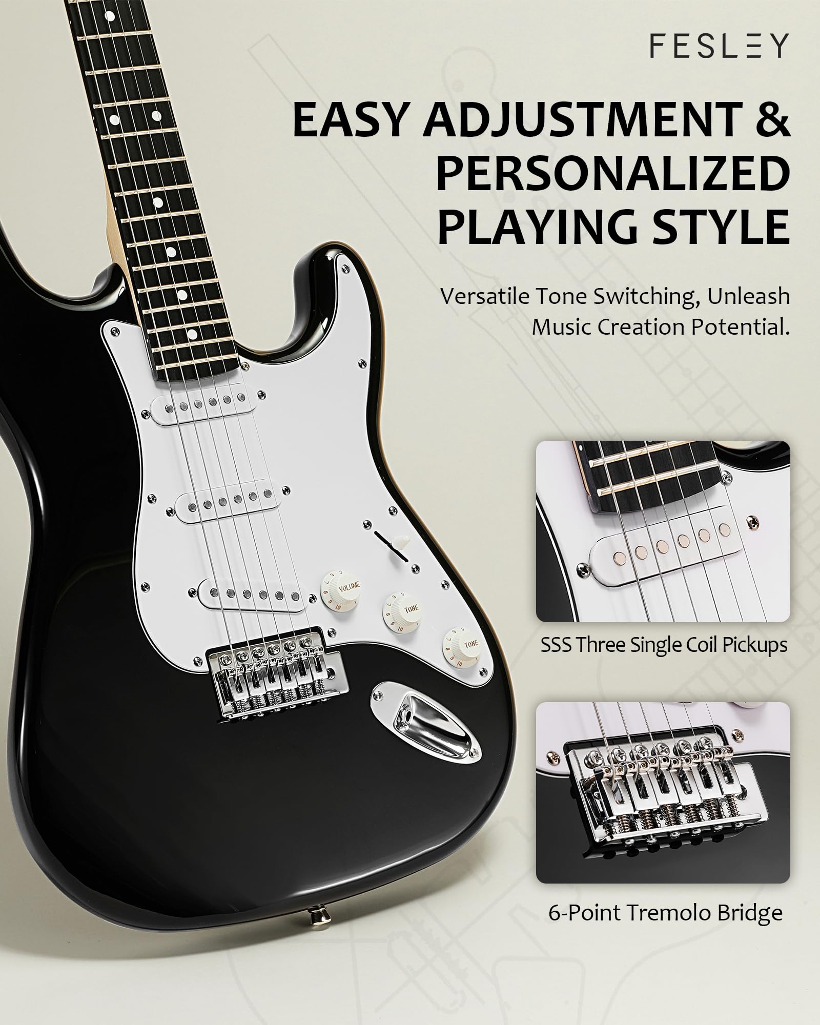 Snapklik.com : Fesley DIY ST Style Electric Guitar Kits