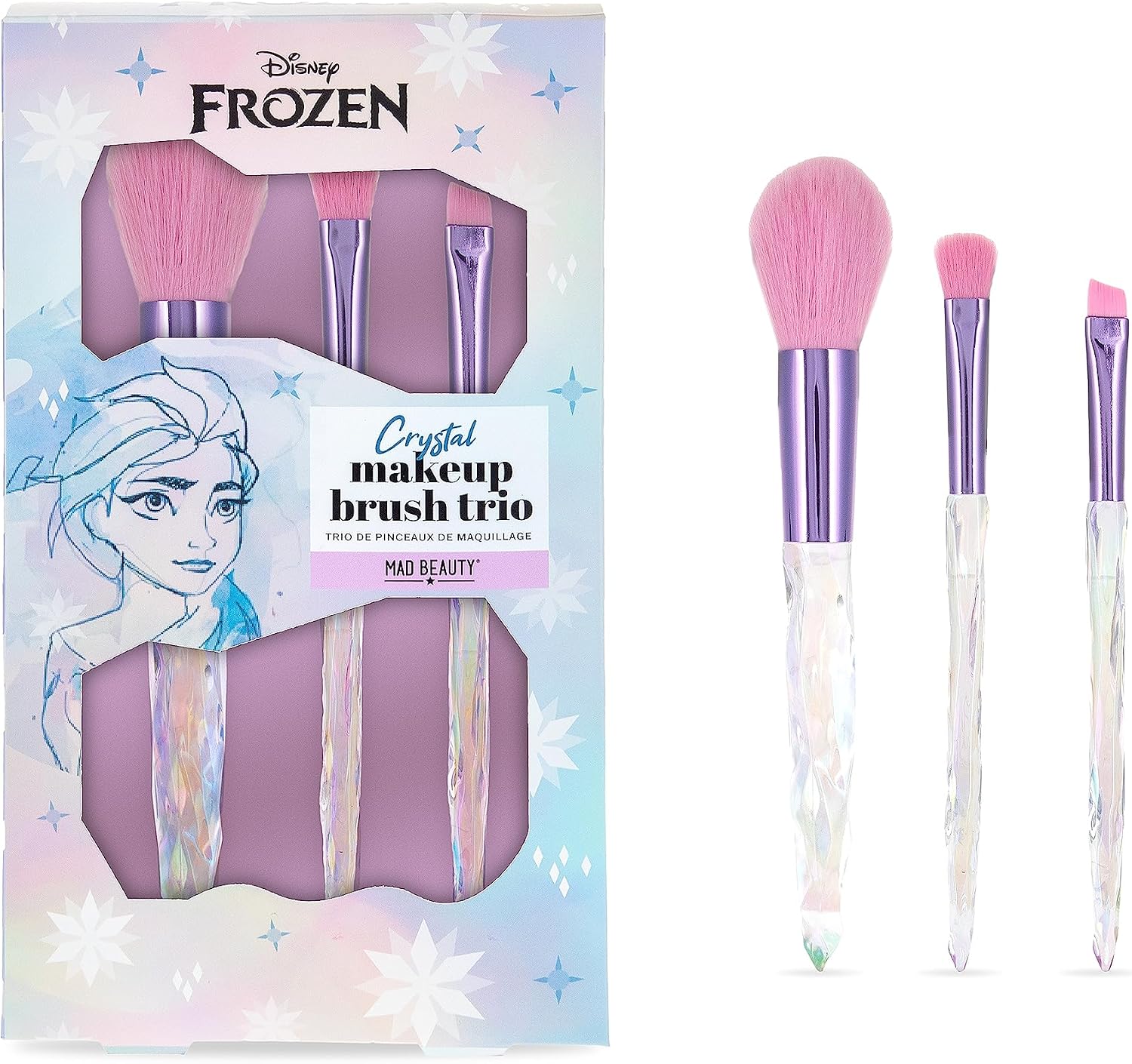 Frozen Elsa Cosmetic Brush Set Icy Touch Disney | Mad Beauty | 3 Makeup ...