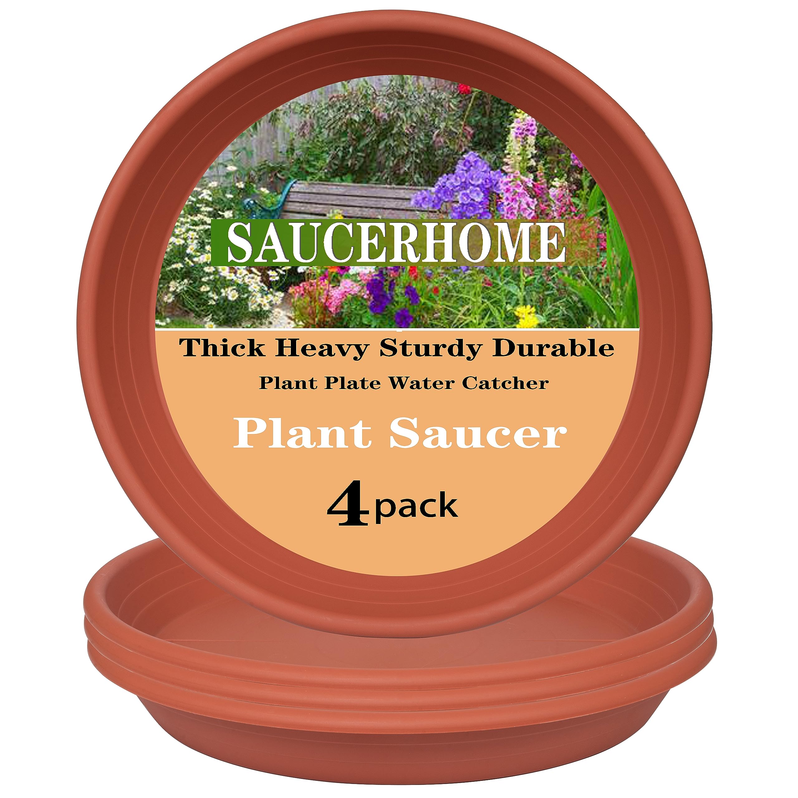 Amazon.com : SAUCERHOME 4 Packs Plant Saucer Pot Tray 6 8 10 12 14 16 ...