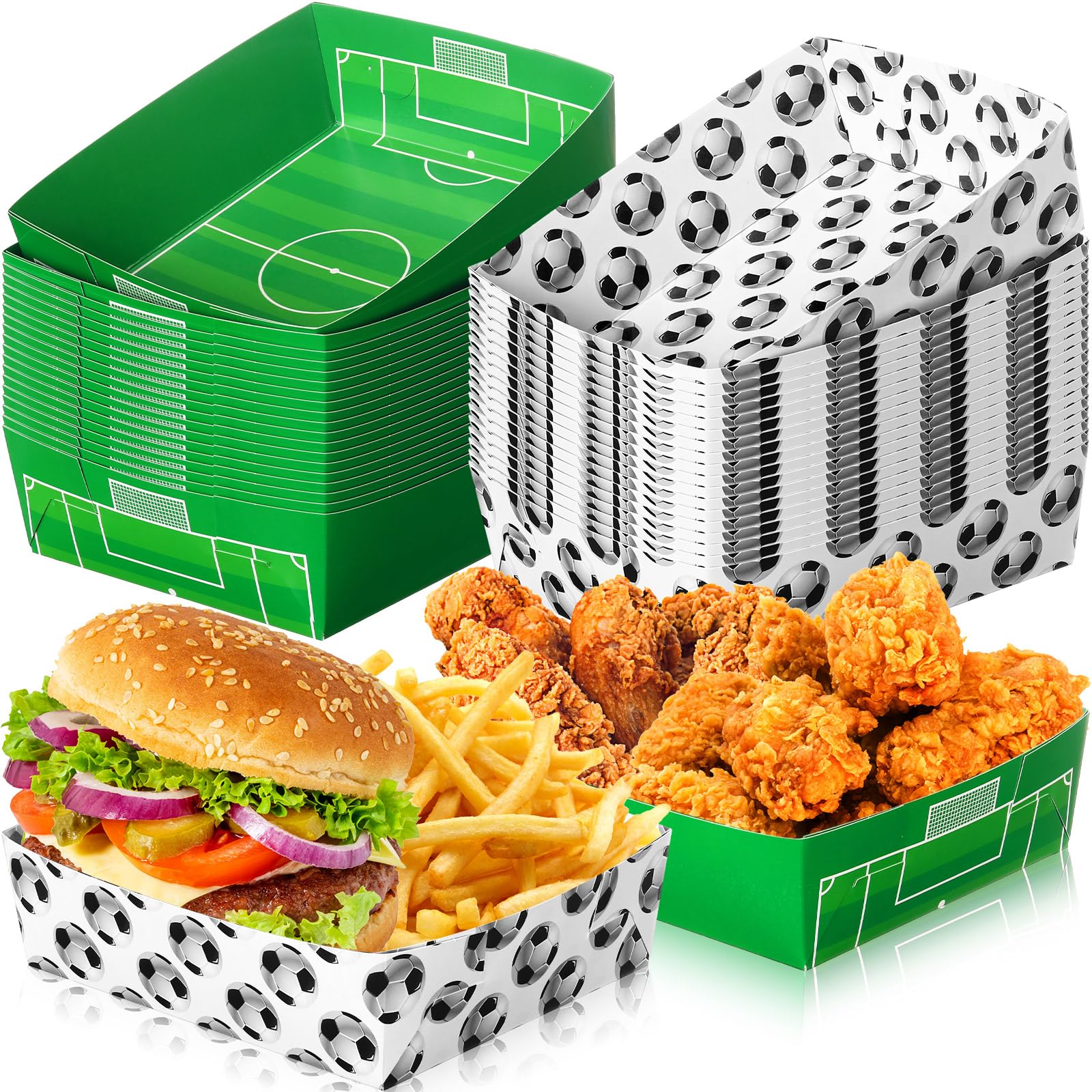Snapklik.com : 36 Pack Soccer Theme Party Supplies 5 Lb Soccer Plates ...