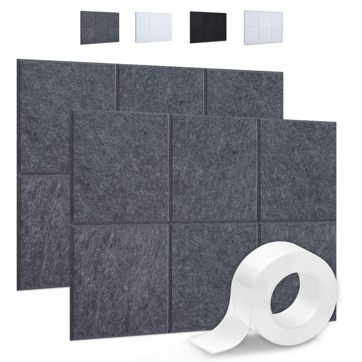 Buy Focusound 12 Packs of Acoustic Panels, Sound Proof Padding Wall ...