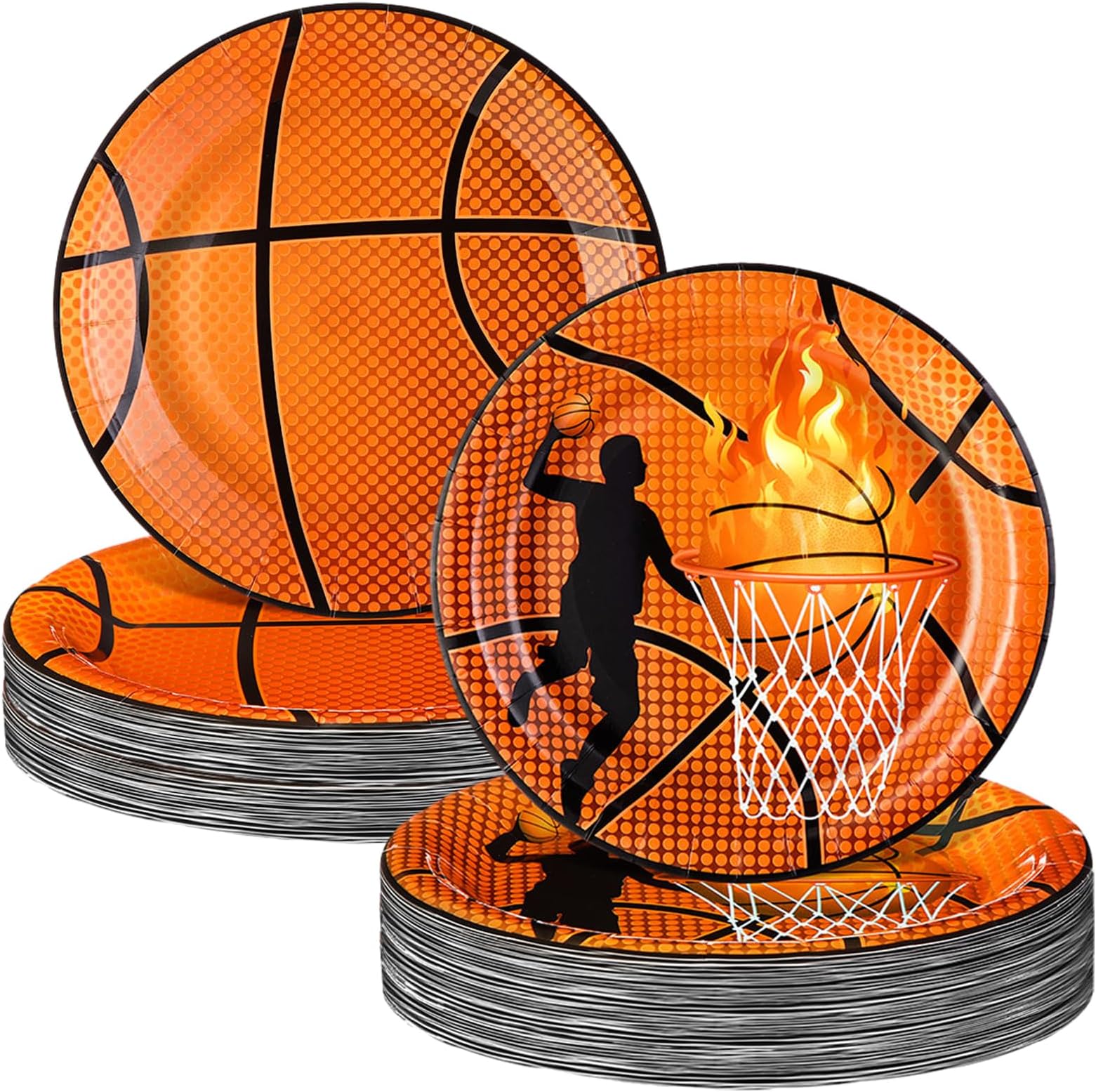 Amazon.com: Domensi 200 Pcs Basketball Party Supplies Tableware Set for ...