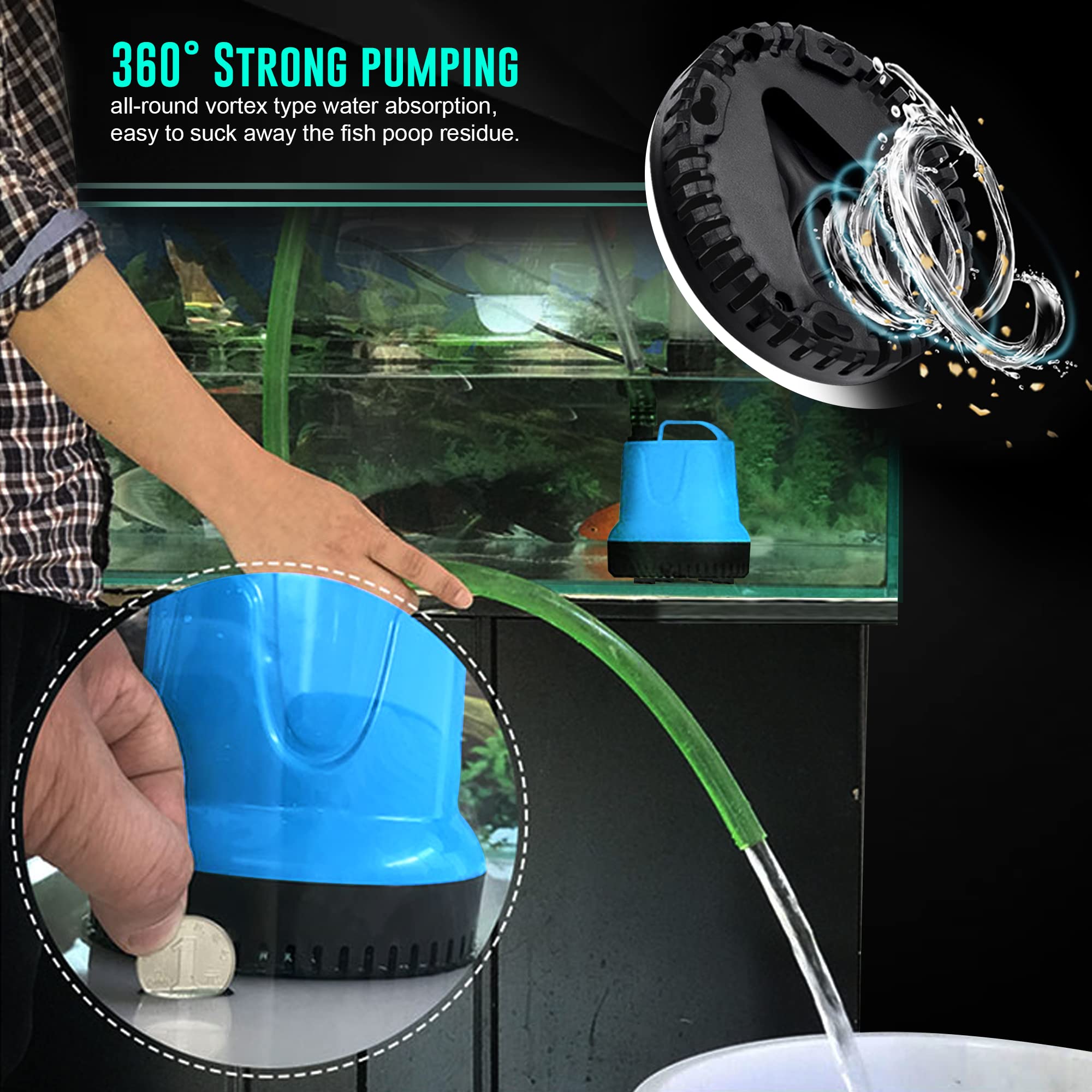 Snapklik.com : Amphibious Bottom Feed Pump Energy Efficient 40W 396 GPH ...