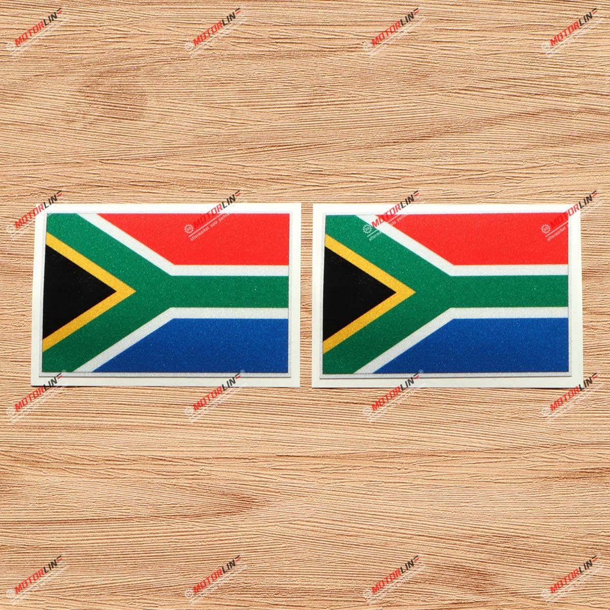 Amazon.com: Two Pack South African Flag Sticker Decal Self Adhesive ...
