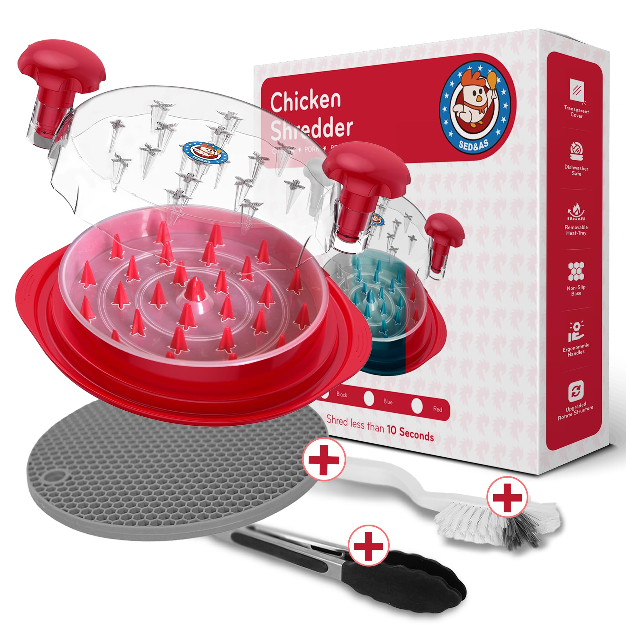 Amazon.com: sed&as Chicken Shredder – Professional Meat Claws for ...