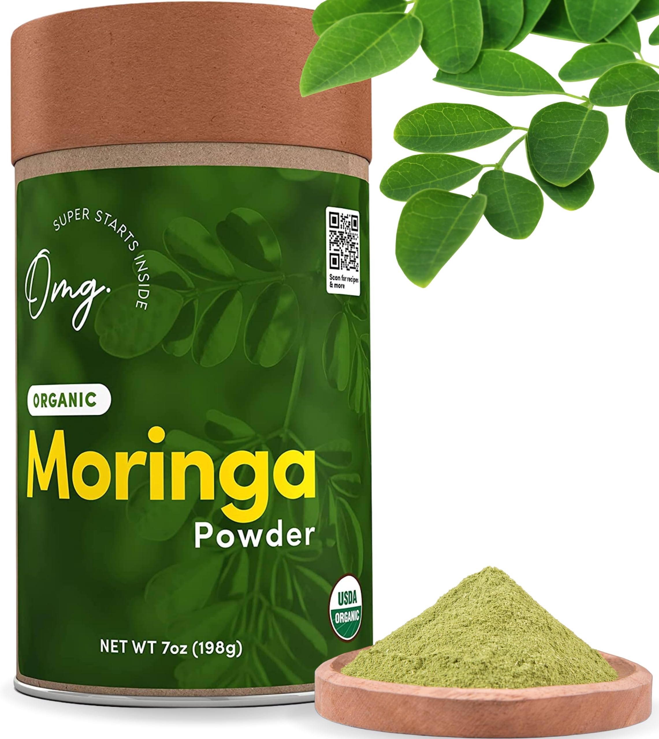 Amazon.com: OMG! Superfoods Pure and Organic Moringa Powder - USDA ...
