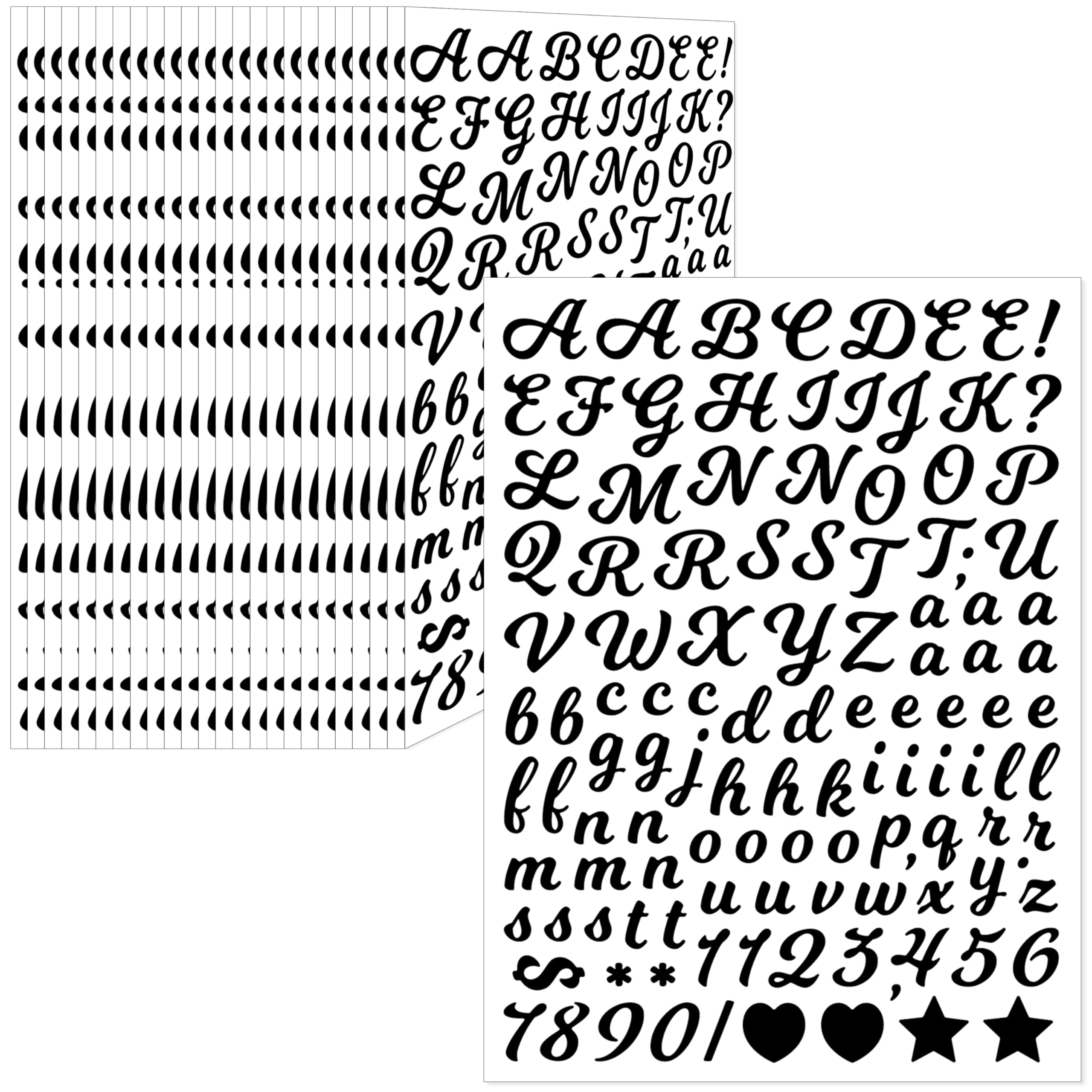 Snapklik.com : 4800 PCS 30-Sheet Small Letter Stickers For Water ...