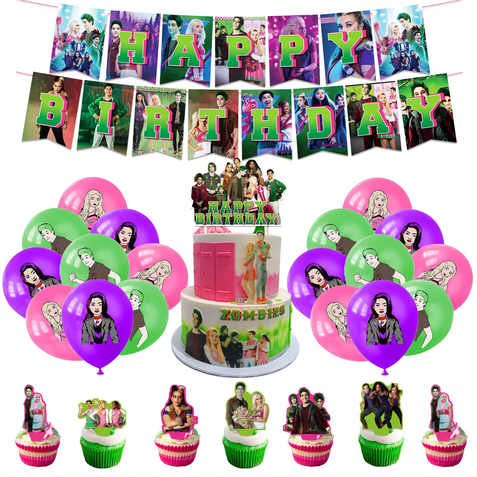 Party Supplies Zombies Balloon Decorations Zombies Birthday Cake ...