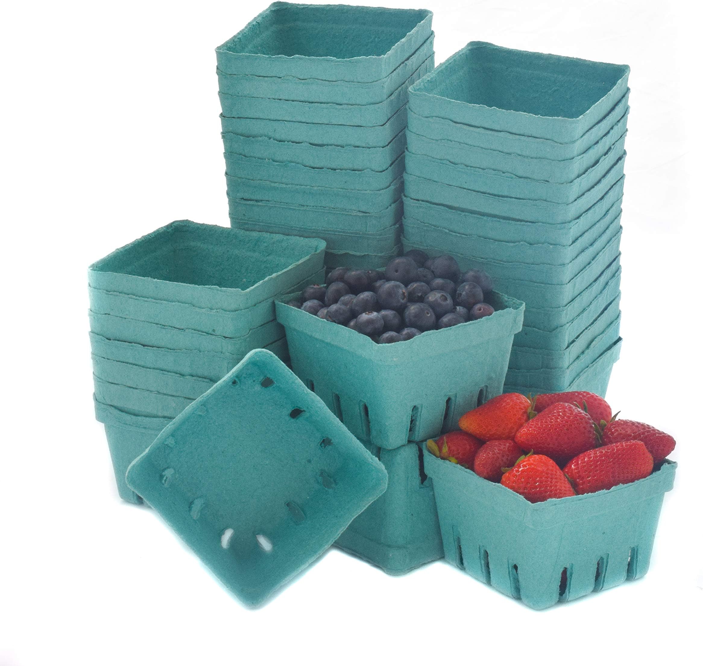 Amazon.com - Juvale Pulp Fiber Berry Baskets for Fruits and Vegetables ...