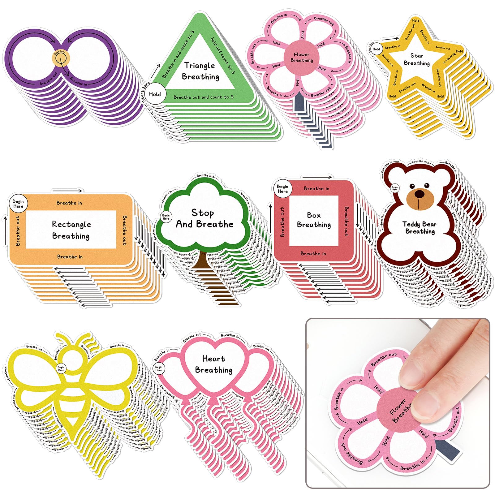 Snapklik.com : Crtiin 100 Pcs Sensory Strips Anxiety Calm Mindfulness ...