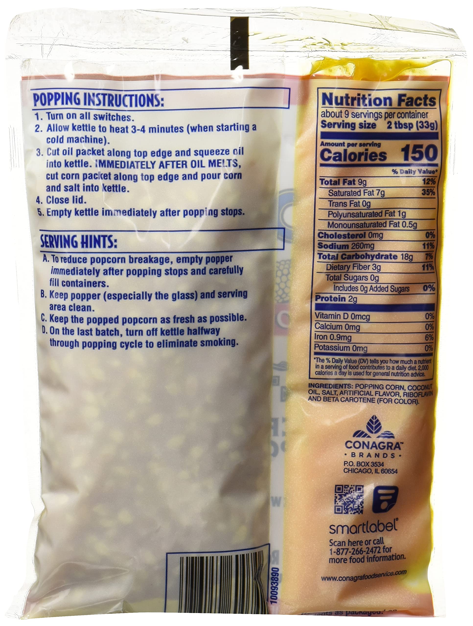 Snapklik.com : Vogel All In One Sunflower Oil Popcorn Kit, 16 Ounce