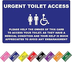 Quantum Leap® Blue Just Cant Wait Card Toilet Medical Card Urgent ...