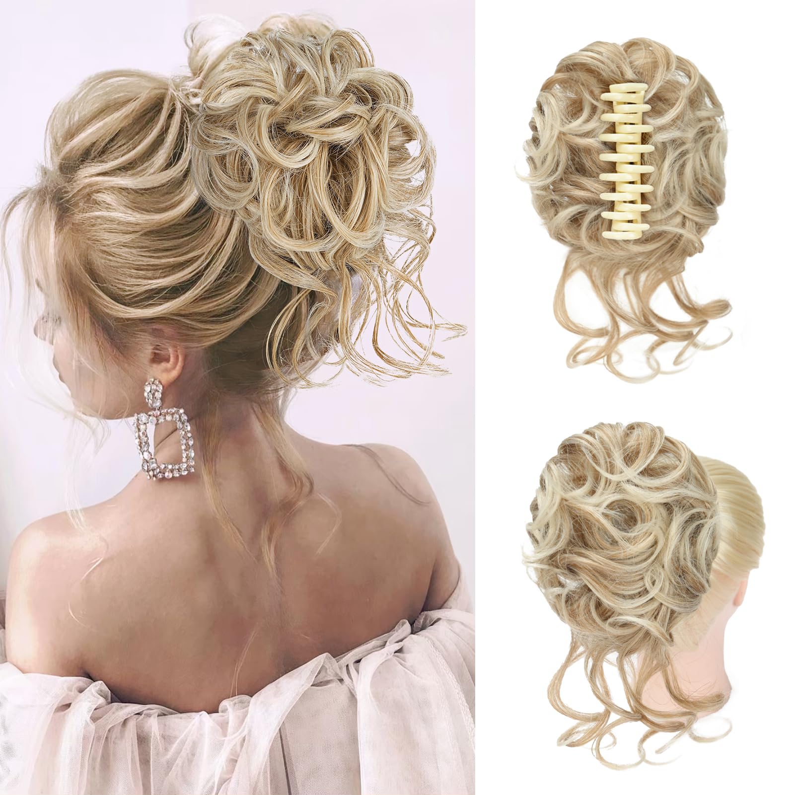 Amazon.com : Foaoit Messy Bun Hair Piece Claw Clip Bun Hair Accessories ...