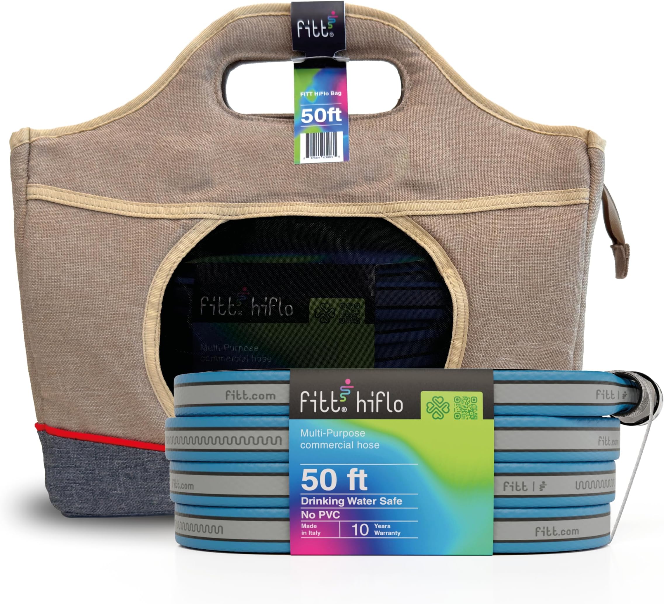 Amazon.com: FITT Hiflo Water Hose 25ft, Multipurpose Flat Garden Hose ...