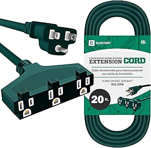Amazon.com: ELECTERY Extension Cord Outdoor Multiple Plugs - 20 Ft ...