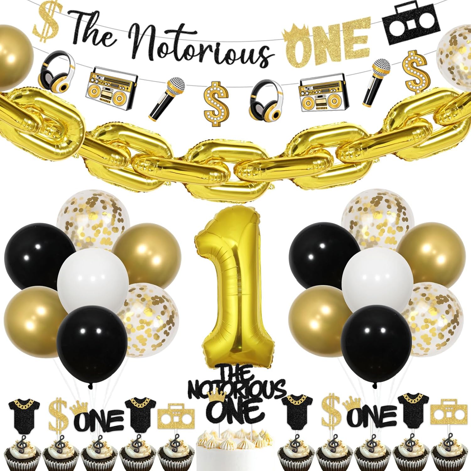 Amazon.com: The Notorious One Birthday Decorations The Notorious One ...