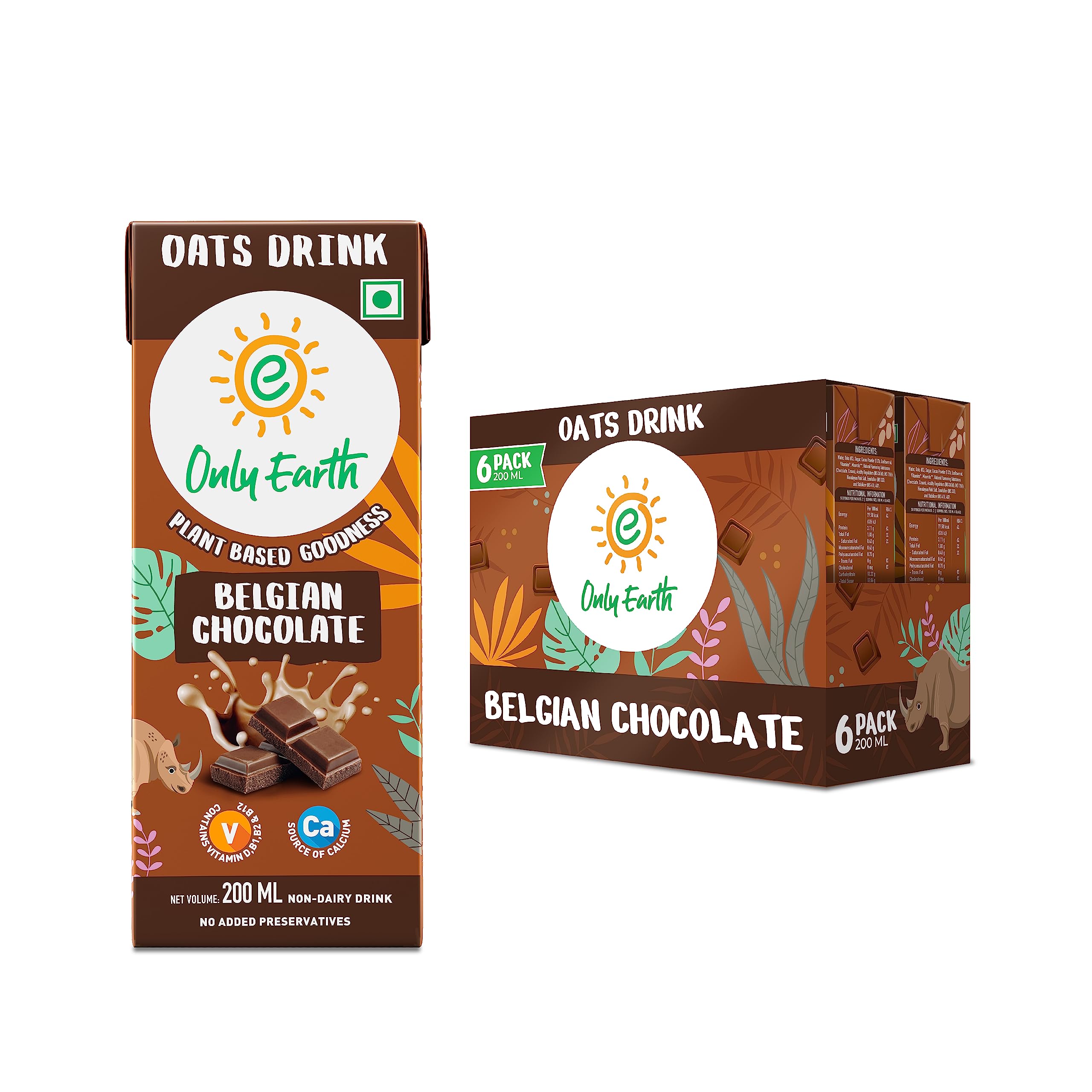 Only Earth Oats Shake | Belgian Chocolate | Vegan | Plant-based ...