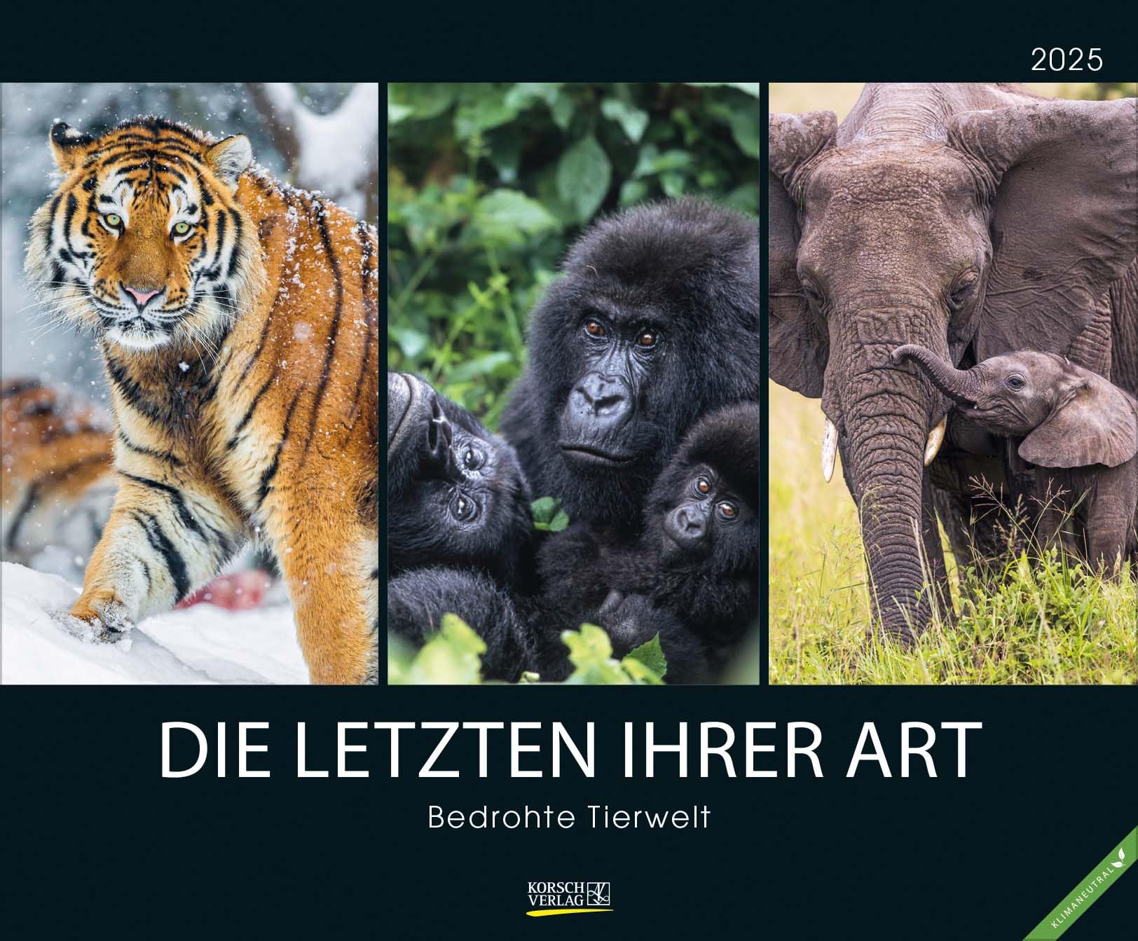 Bedrohte Tierwelt 2025: Großer Wandkalender mit spektakulären ...