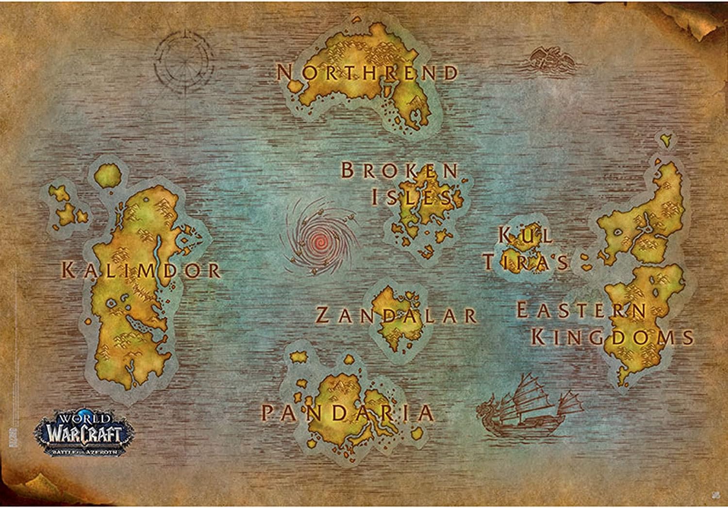 ABYSTYLE - World of Warcraft - Póster - Mapa (91.5 x 61) : Amazon.com ...