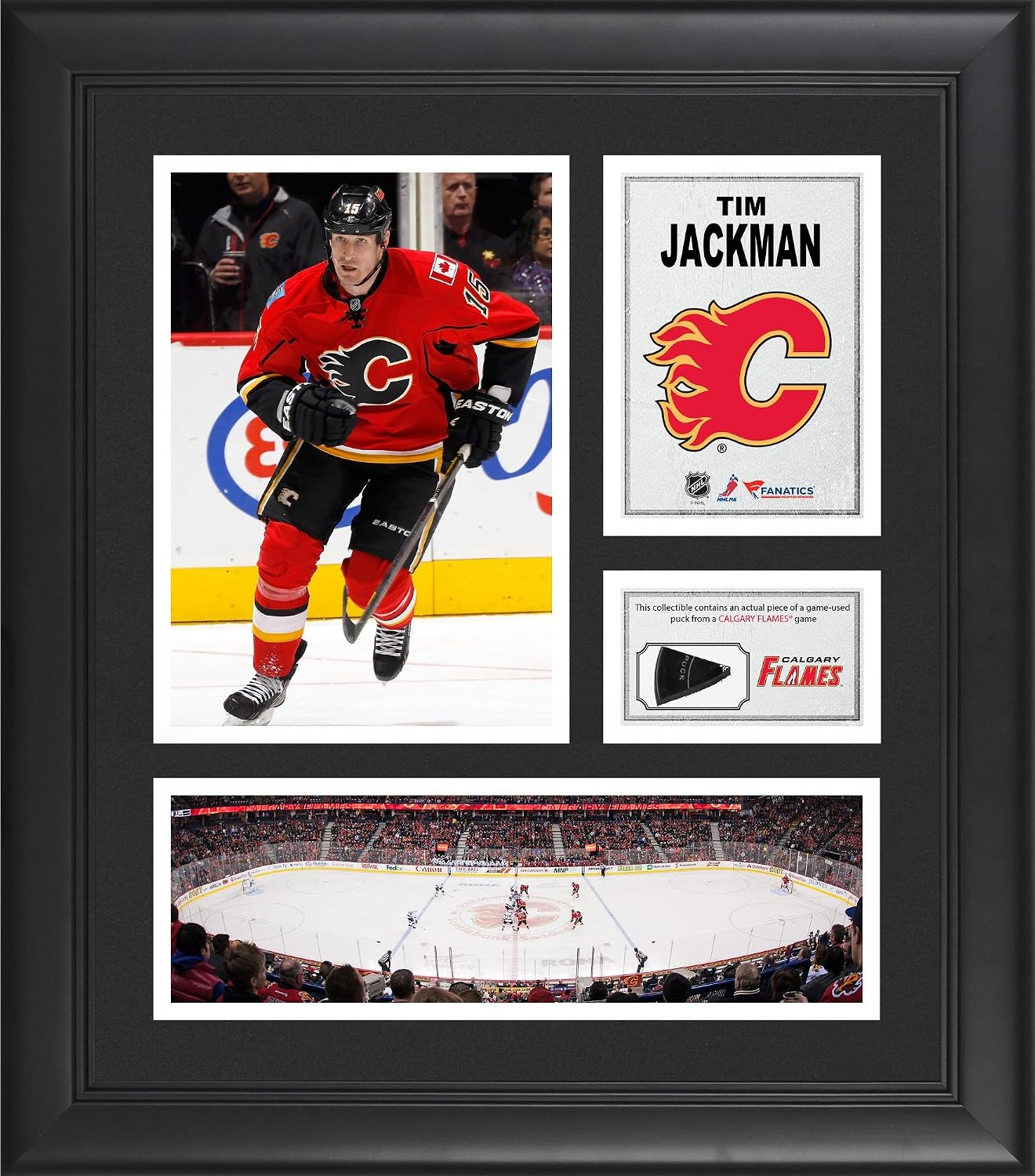 Amazon.com: Tim Jackman Calgary Flames Framed 15'' x 17'' Collage with ...
