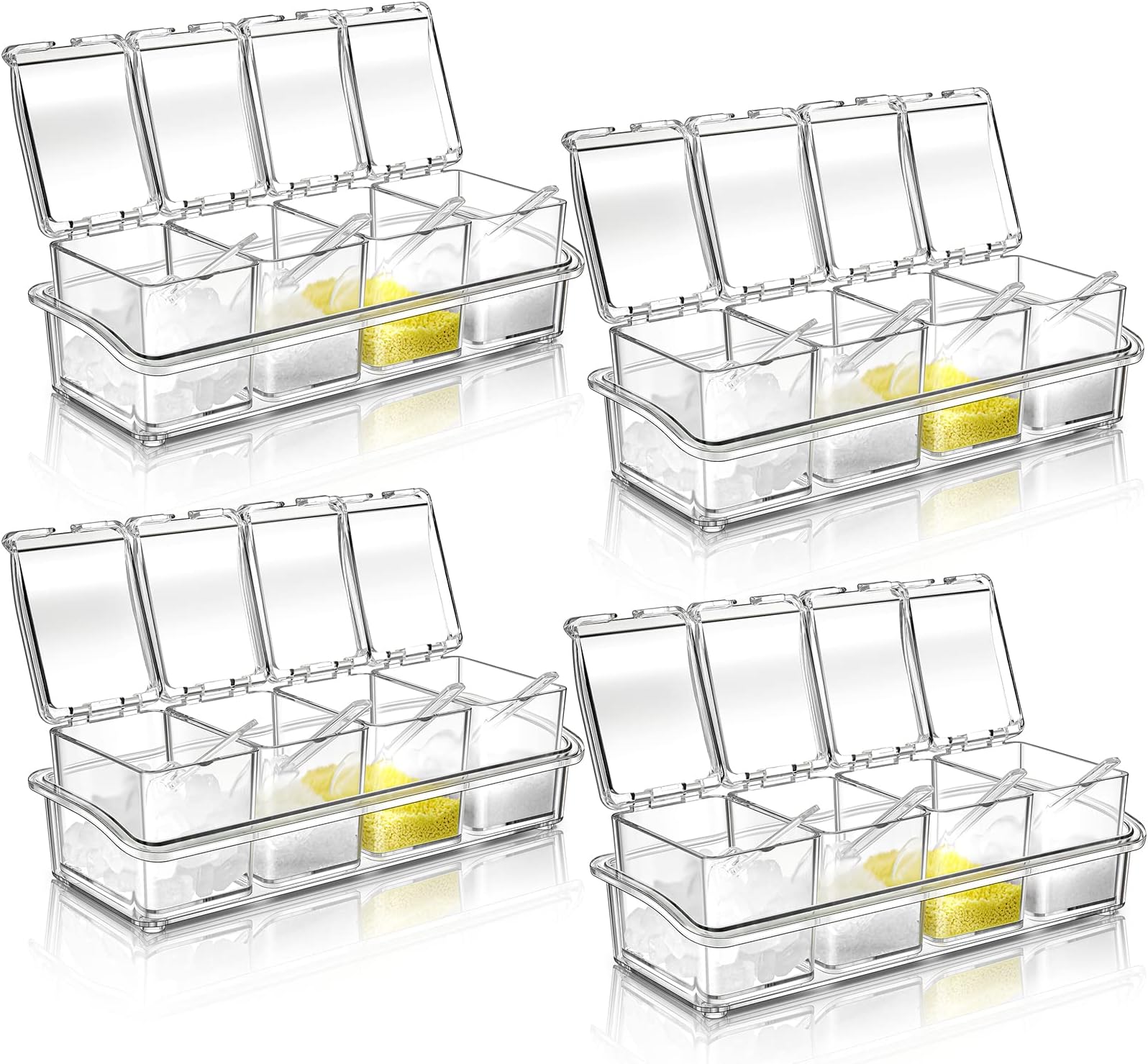 Amazon.com | ZPSP102 Condiment Server Organizer Seasoning Boxes Storage ...