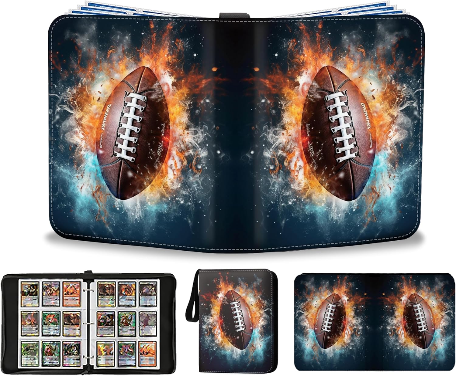 Amazon.com: Football Card Binder 900 Pockets - Football Card Binder ...