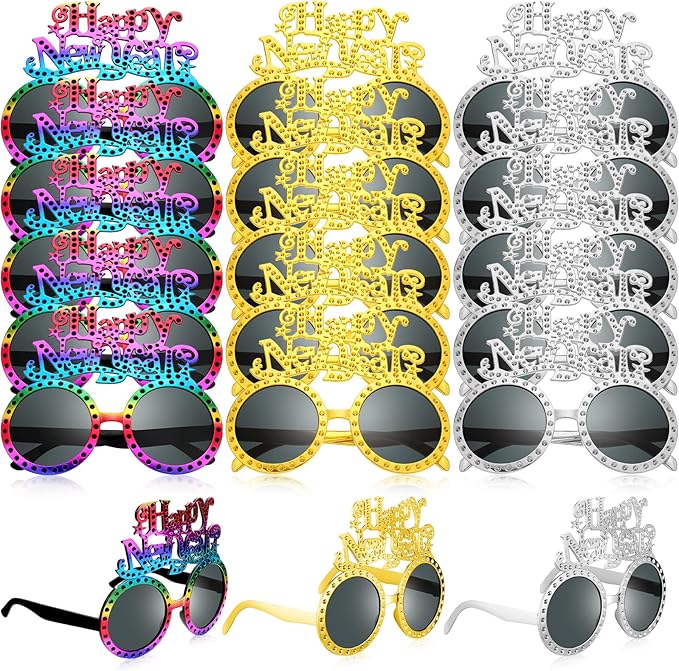 Amazon.com: Copkim 18 Pcs 2026 Happy New Year Glasses Bulk 2026 ...