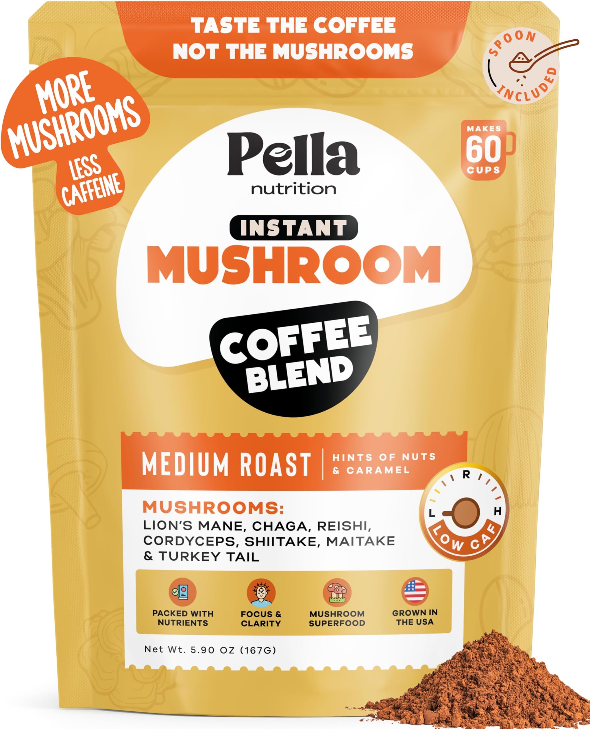 Amazon.com: Pure Shilajit Coffee with Mushroom, Instant Coffee ...