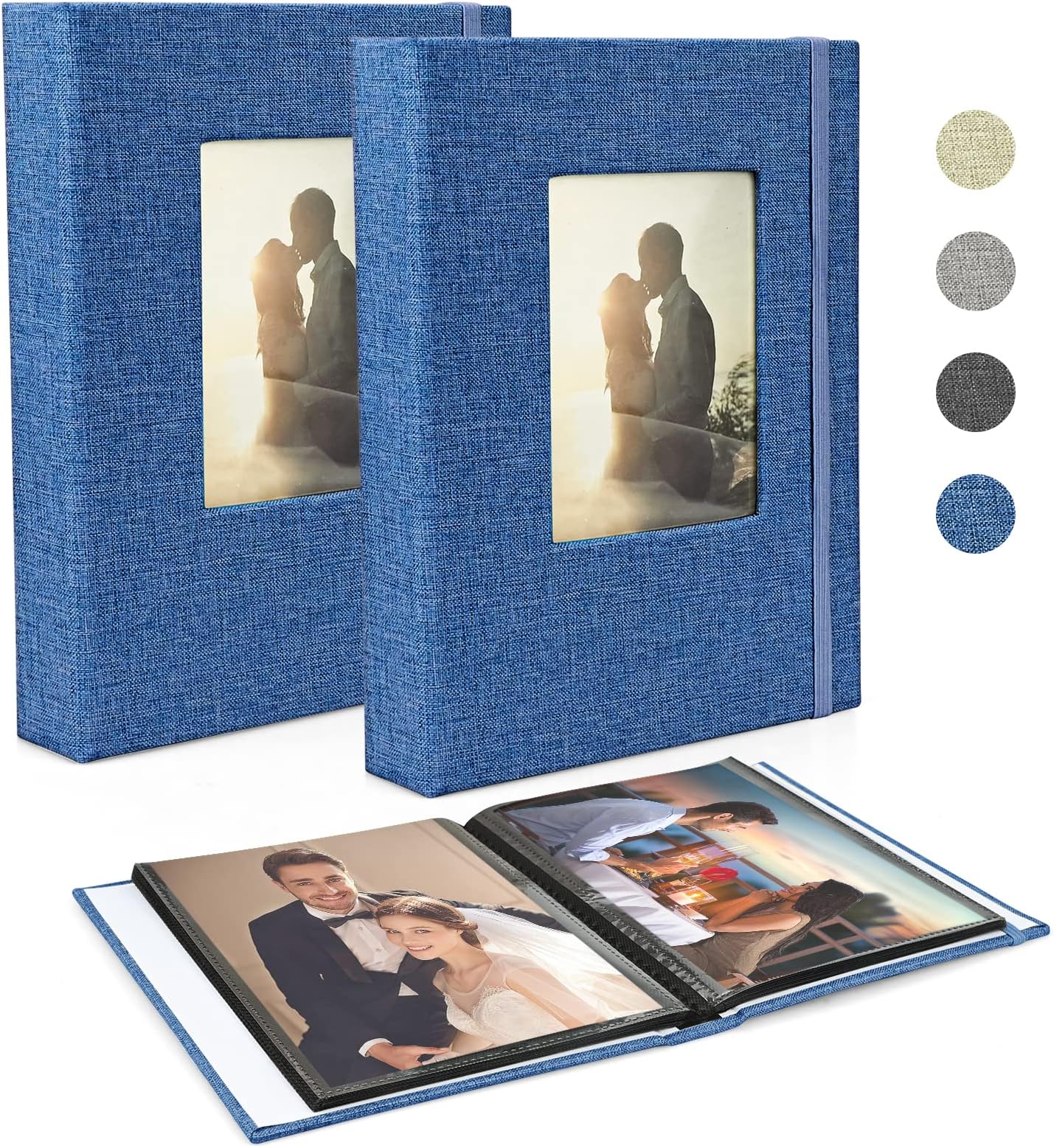 Photo Album 7x 5 2 Packs, Small Mini Linen Photo Album Photo Album ...