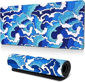 Amazon.com : Abstract Fluid Gaming Mouse Pad - Japanese Waves Sea Wave ...