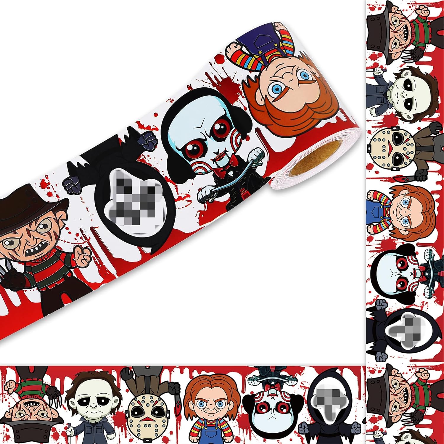 Amazon.com: AnyDesign 32.8Ft Scary Halloween Bulletin Board Border ...