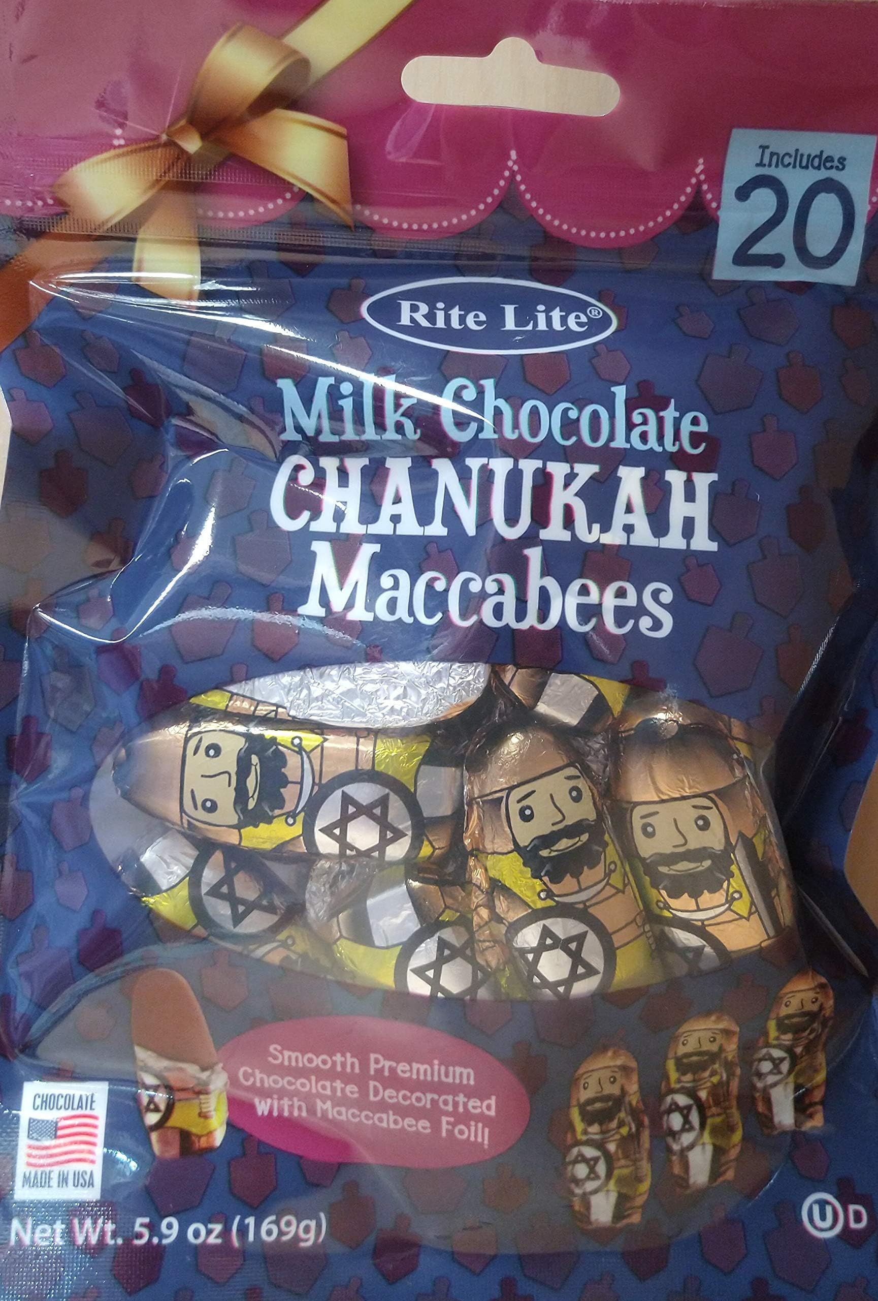 Amazon.com: Milk Chocolate Chanukah Maccabees - Bag of 20 : Grocery ...