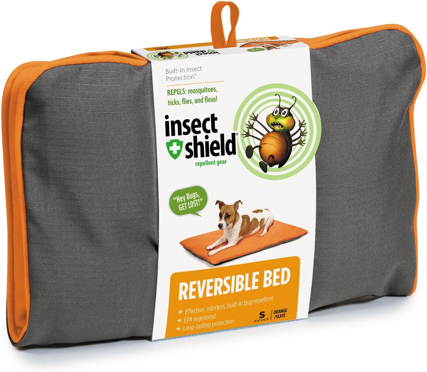 Insect Shield Insect Repellant Reversible Dog Bed for Protecting Dogs ...