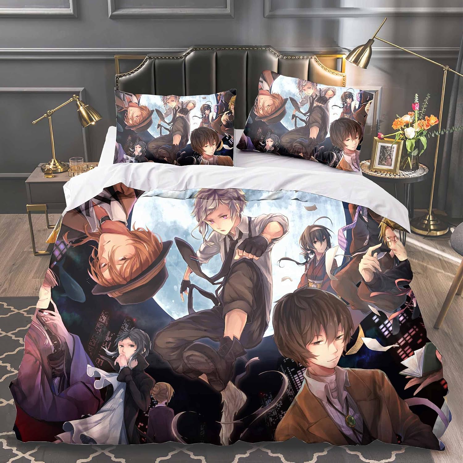 Amazon.com: QAHEART Dazai Osamu Nakajima Atushi 3-Piece Duvet Cover Set ...