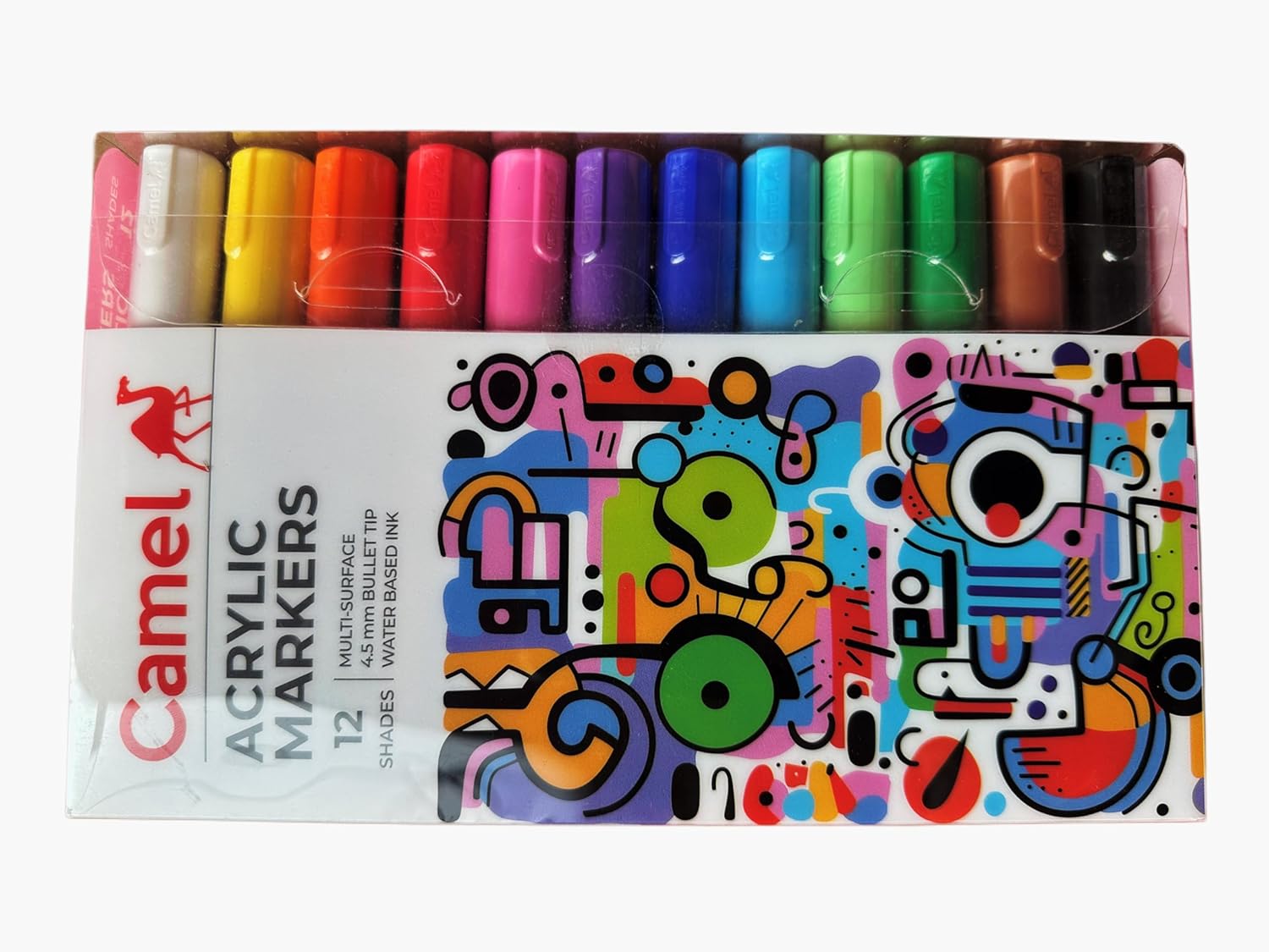 MSGH CAMEL Acrylic Paint Marker Pens, Set of 12 Colors Markers Water ...